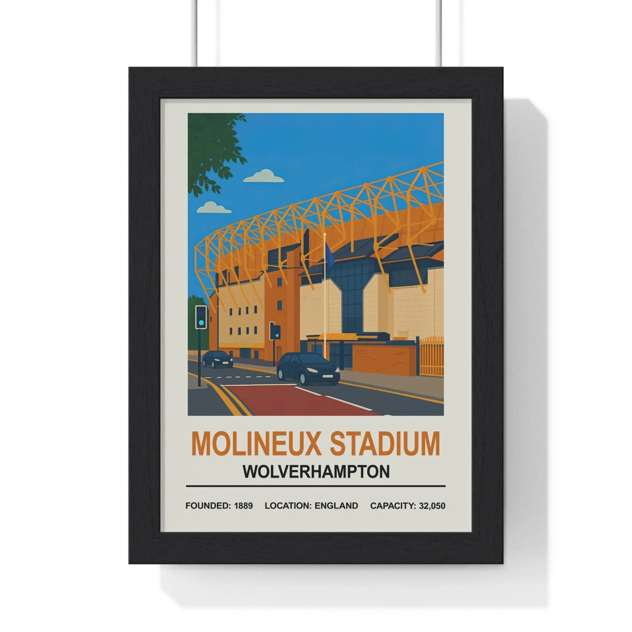 Molineux Stadium Wolverhampton Wanderers Poster Print | Iconic Wall Ar ...