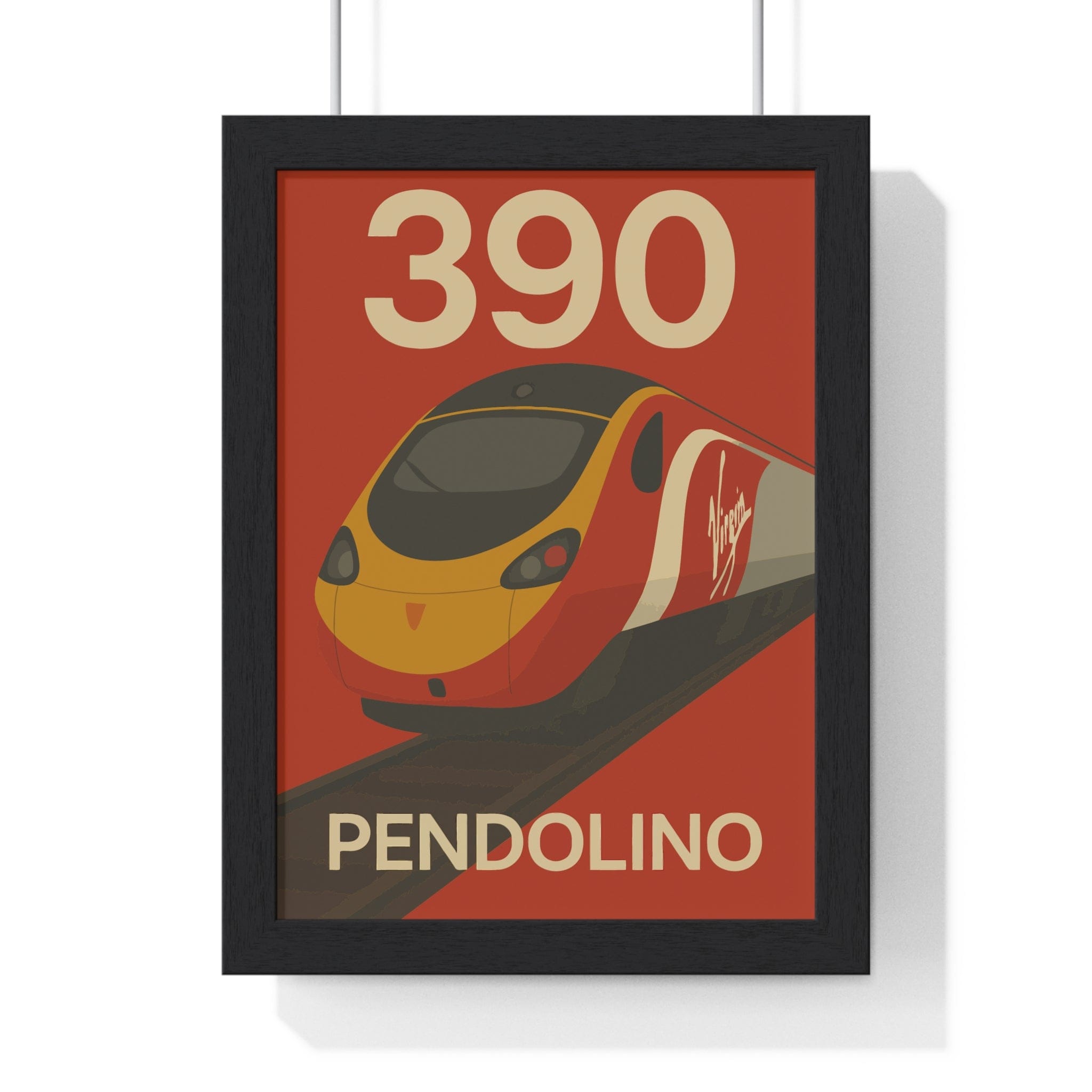 Class 390 Pendolino Train Poster – Modern Railway Art – Poster Kingz